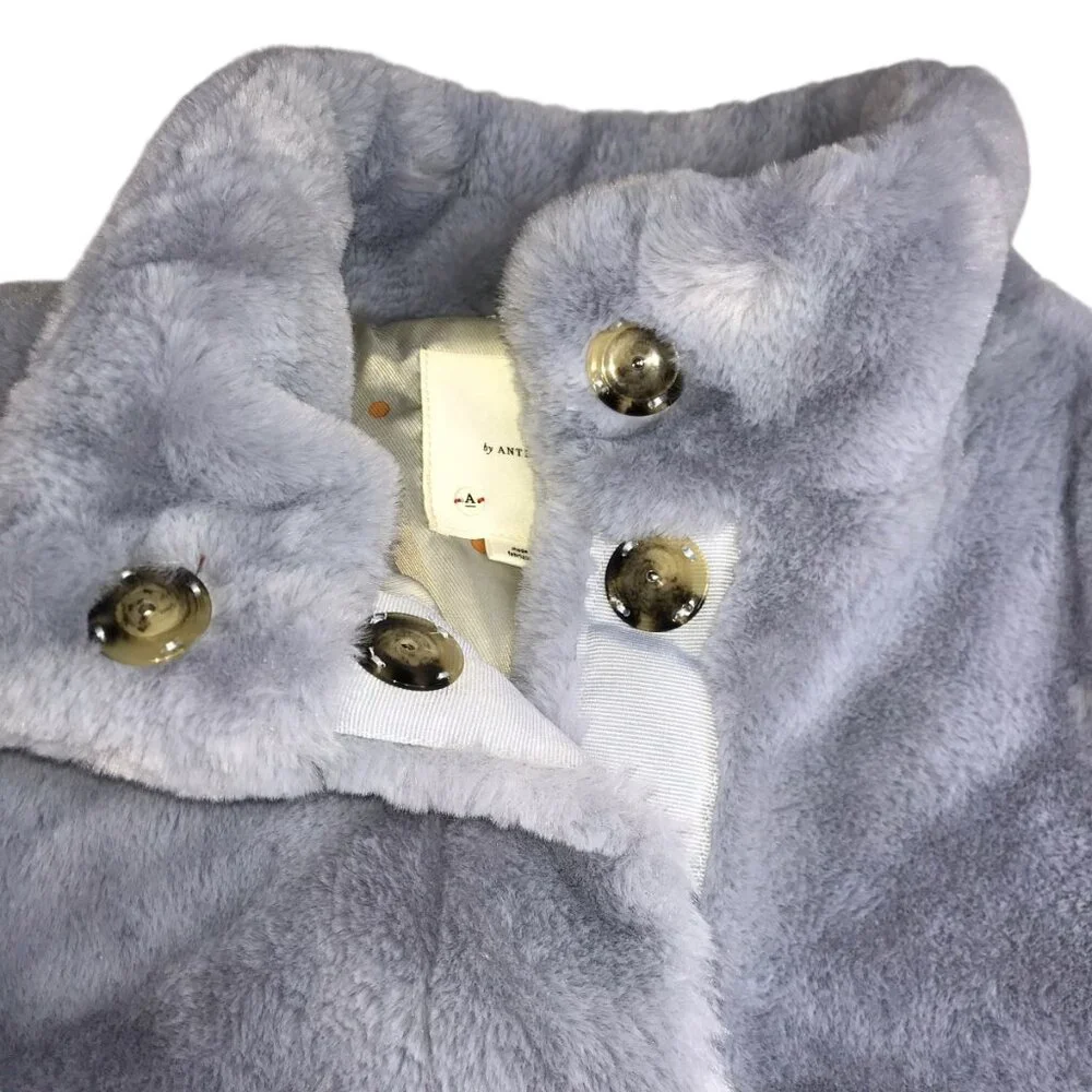 Anthropologie | Jackets & Coats | Anthropologie Faux Fur Light Blue ...